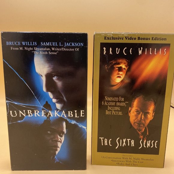 Media | The Sixth Sense Unbreakable Vhs Tapes Bruce Willis M Night ...
